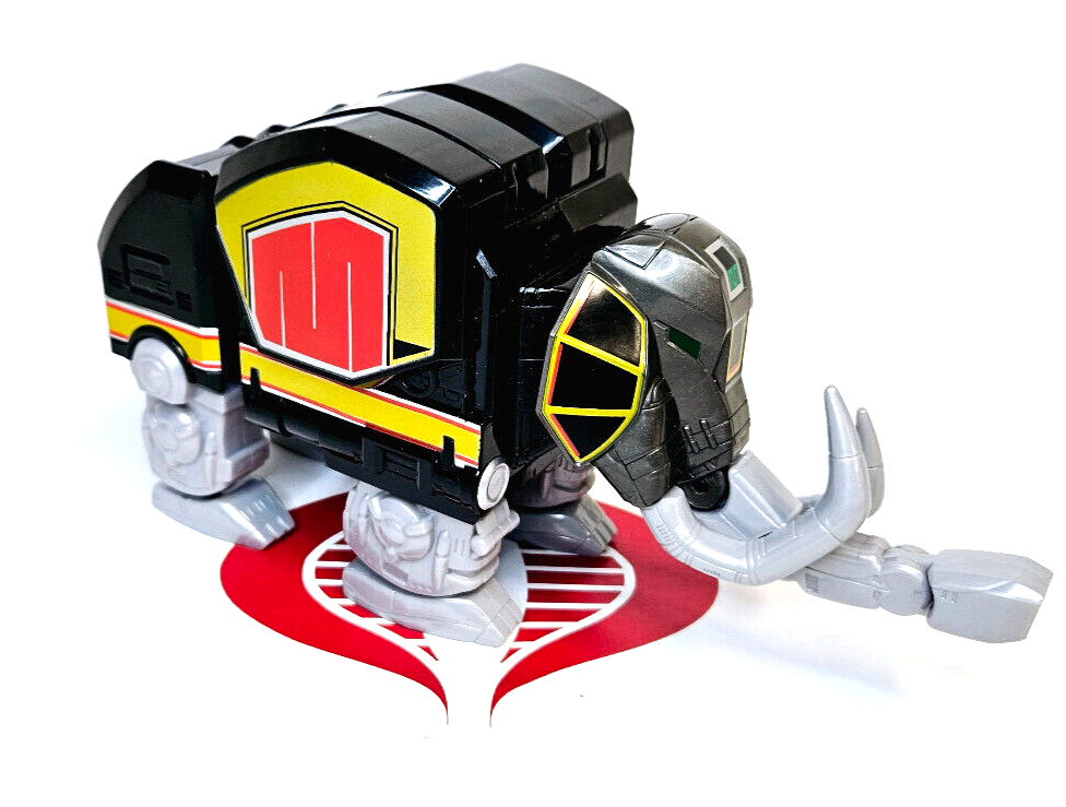 Power Rangers Vehicle Legacy Collection Black Ranger MASTODON ZORD 25 ...