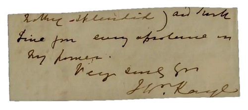RARE! "19th Century British Military Historian" Sir John Kaye Cut ...