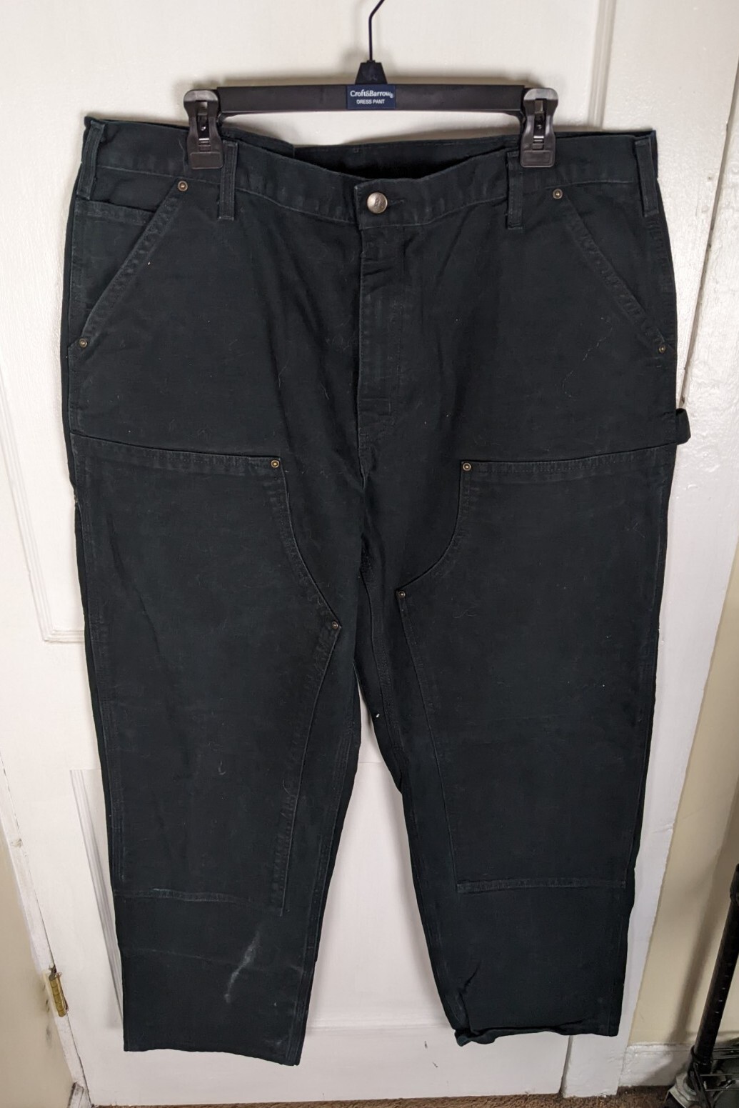 Carhartt Mens B136 Black Duck Double Knees Carpenter … - Gem