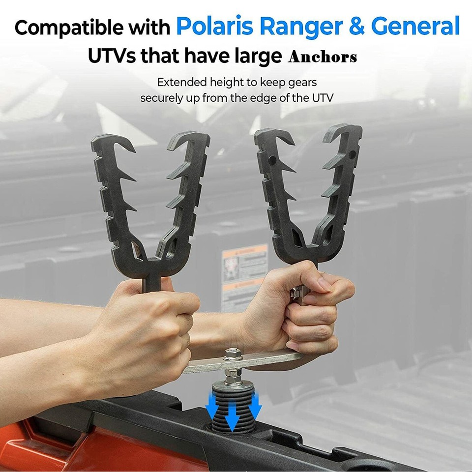 ATV UTV Tool Rack Holder Mount Lock & Ride Rack for Polaris Ranger ...