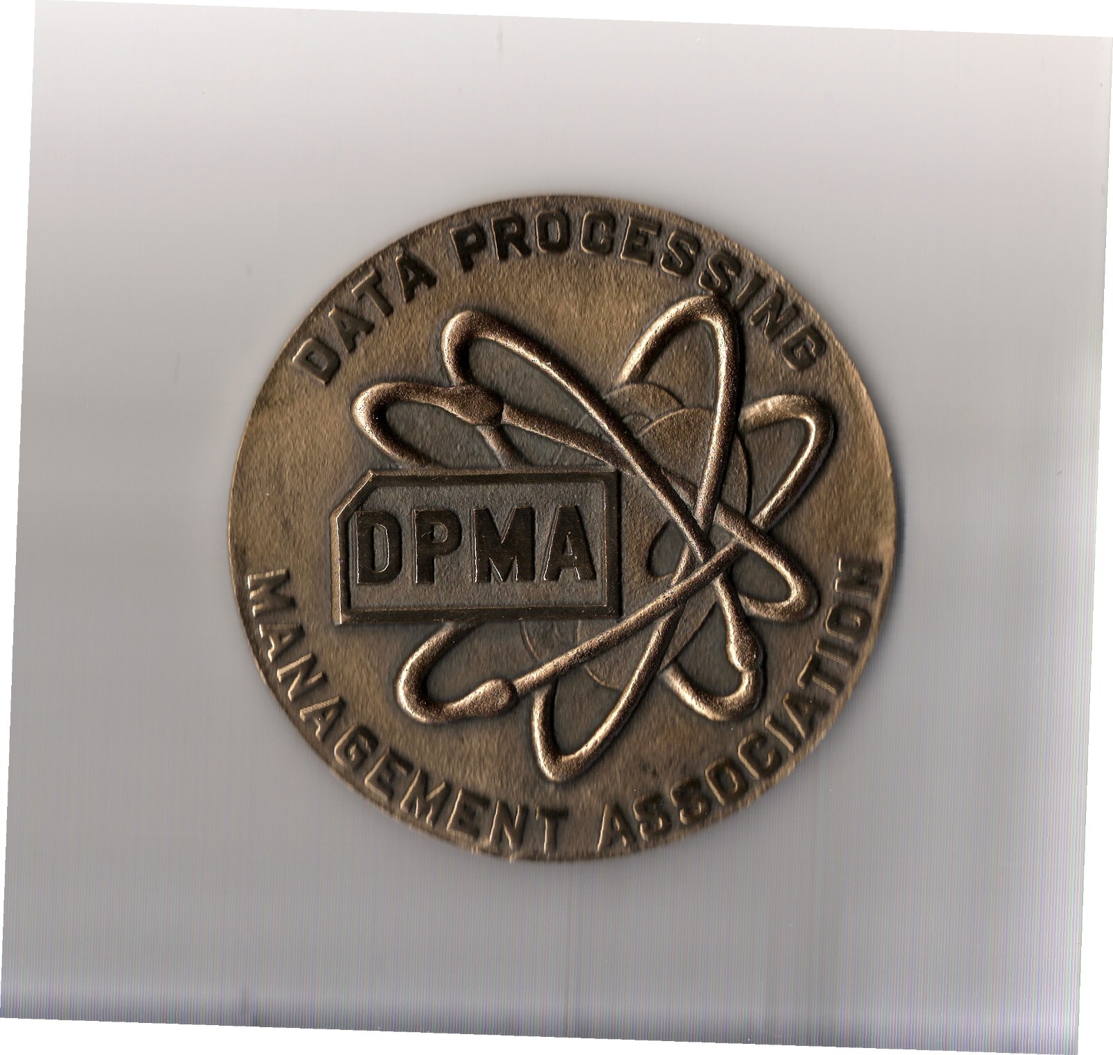 Data Processing Management Assoc. DPMA 4 3/4" Rare Bronze Logo, 1970's ...