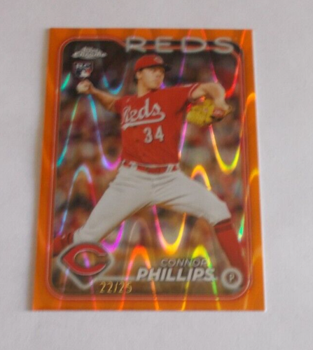 2024 Topps Chrome Baseball Connor Phillips RC Orange RayWave Refractor ...