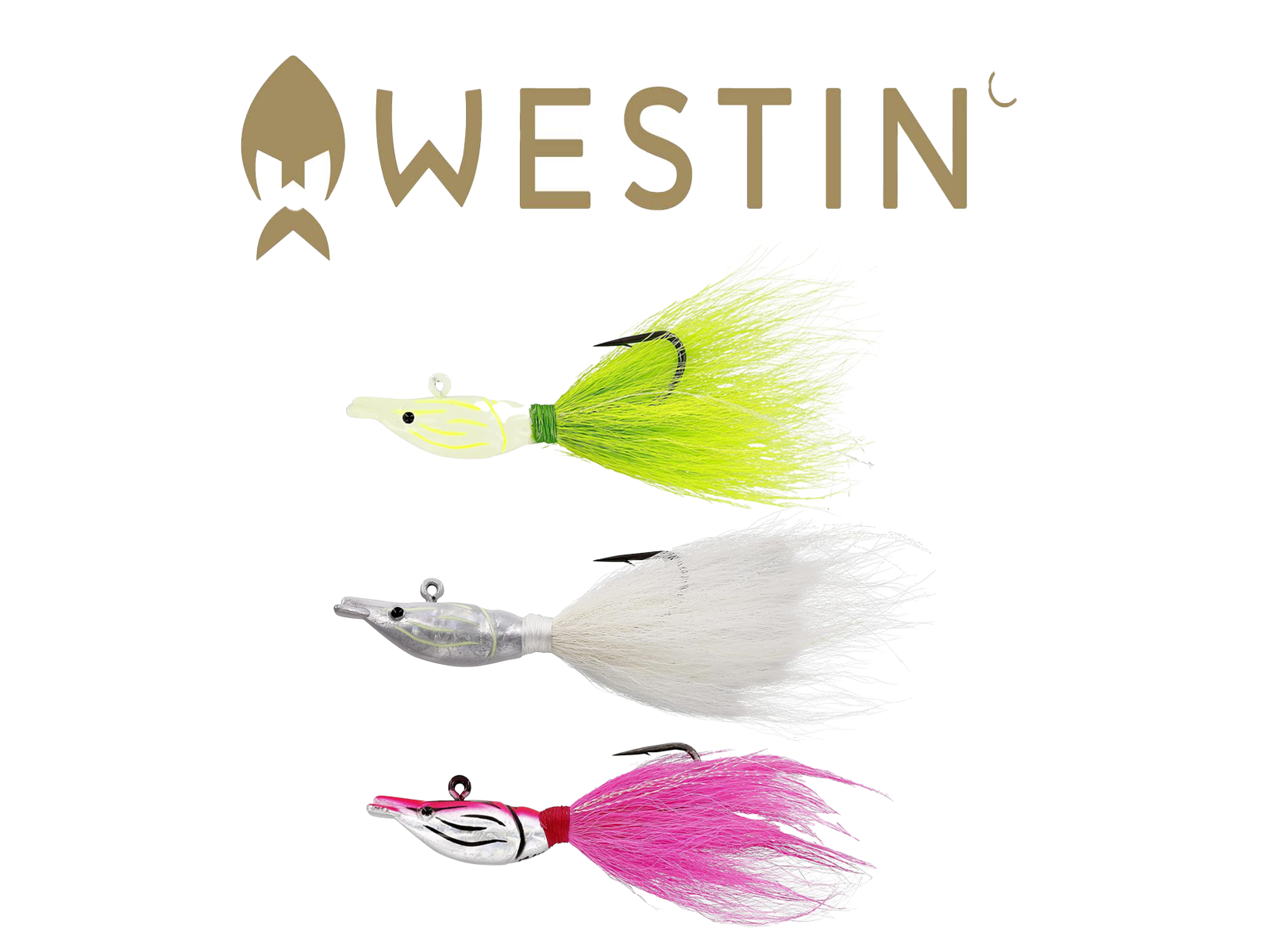 Westin 1 oz Bucktail shrimp Hand Tied BuckTail Jig CHOOSE COLOR | eBay