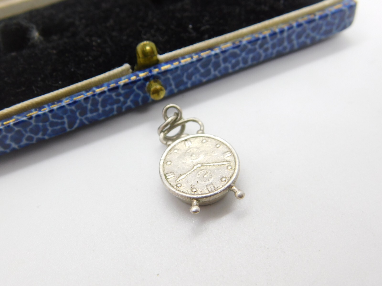 Sterling Silver Alarm Clock Charm Pendant Vintage c1970 | eBay UK
