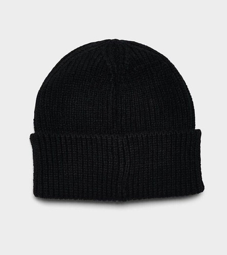 HOODRICH Rib UNISEX STRETCH Winter Knit BLACK HAT ONE SZ CUFFED Beanie ...