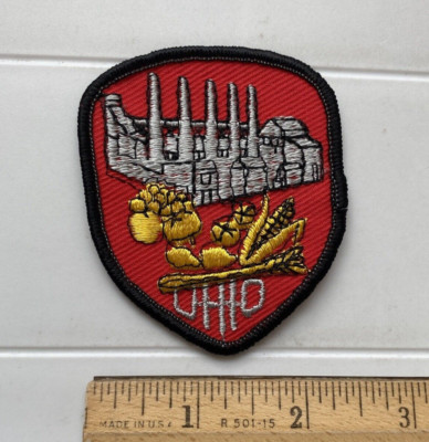 Vintage Ohio Farm Farming Crops Buildings Souvenir Red Black ...