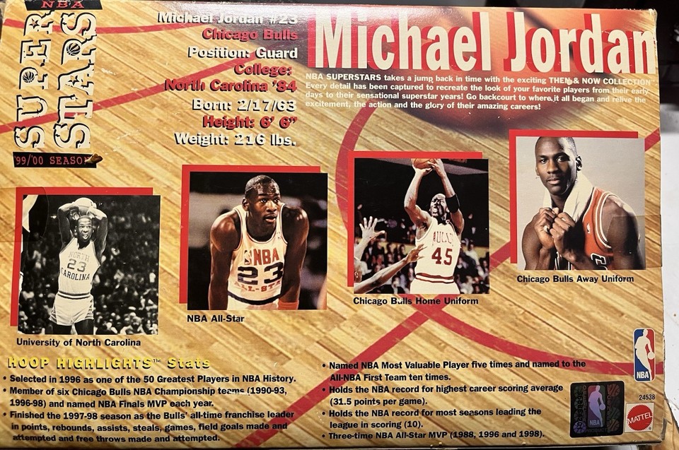 Mattel Michael Jordan Then and Now Collection 1999 NBA Chicago Bulls ...