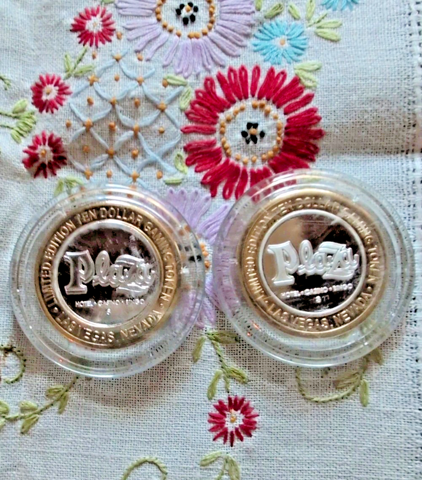 2 Plaza Casino Limited Edition 10 Dollar Gaming Token Bingo I22 O69 Las ...