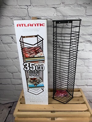 New Atlantic CD Wall Mount Rack Holder Storage Disk Display Organizer ...