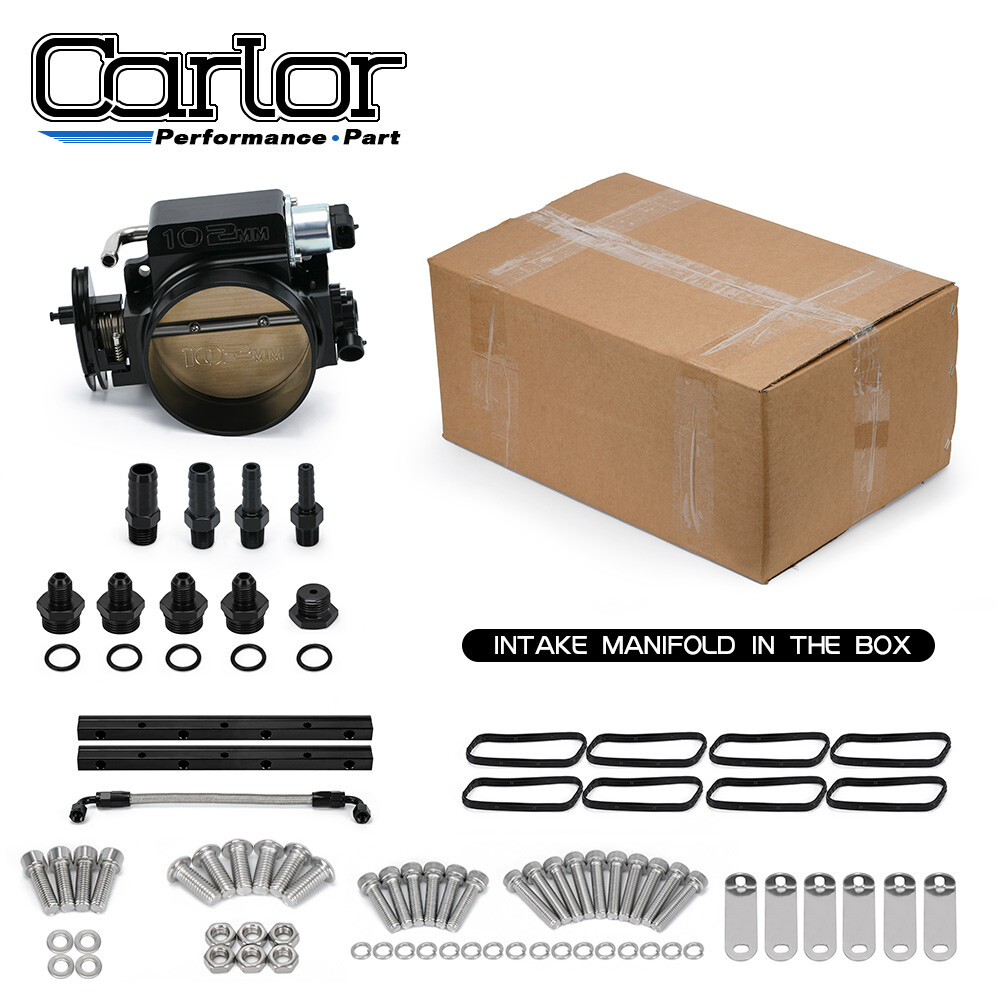 Low Profile Intake Manifold LS1 LS2 LS6 102mm w/ MAP Sensor Port Fuel ...