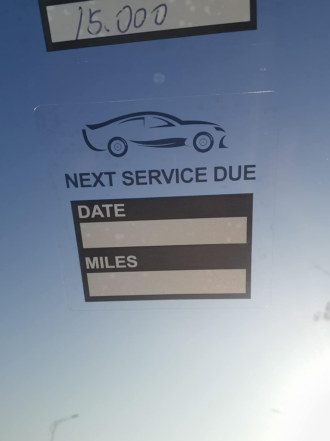 2X2 Inch 60 PCS "Next Service Due" Static Cling Labels Easy Remove Oil ...