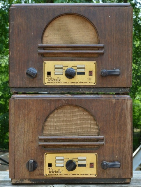 2x Vintage 1943-1945 Western Electric Teletalk Tube Electronic Intercom ...