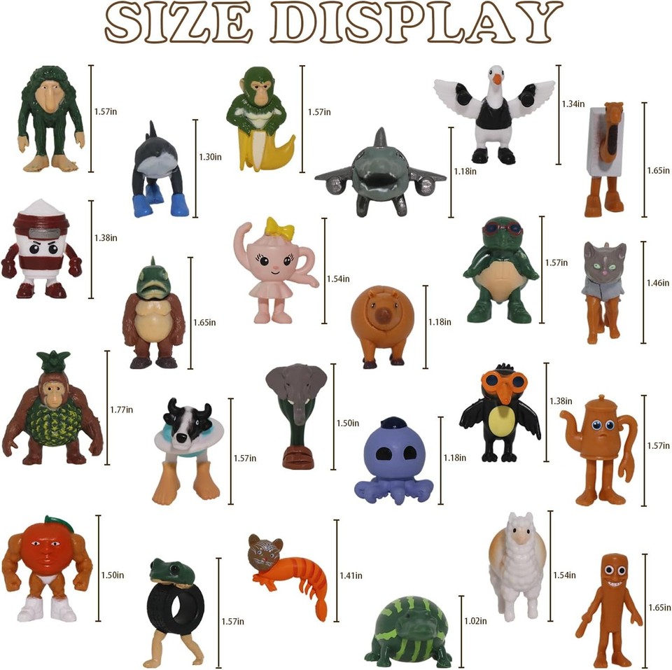 24PCS Italian Brainrot Action Figure,Tralalero Tralala Action Figure ...