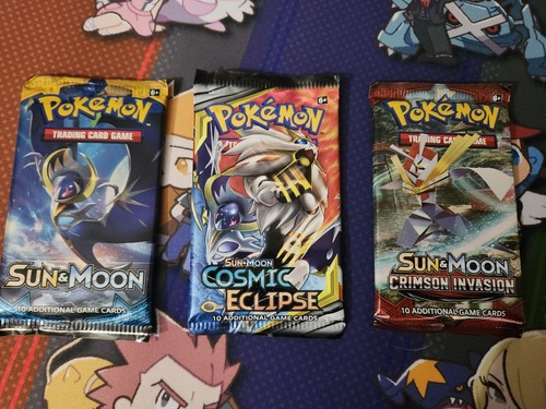 SEALED Pokemon Cosmic Eclipse, Crimson Invasion, Sun&Moon Base BOOSTER PACKS | eBay