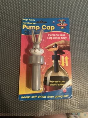 Vintage Jokari 1994 Looney Tunes Bugs Bunny Fizz Keeper Pump Cap New ...