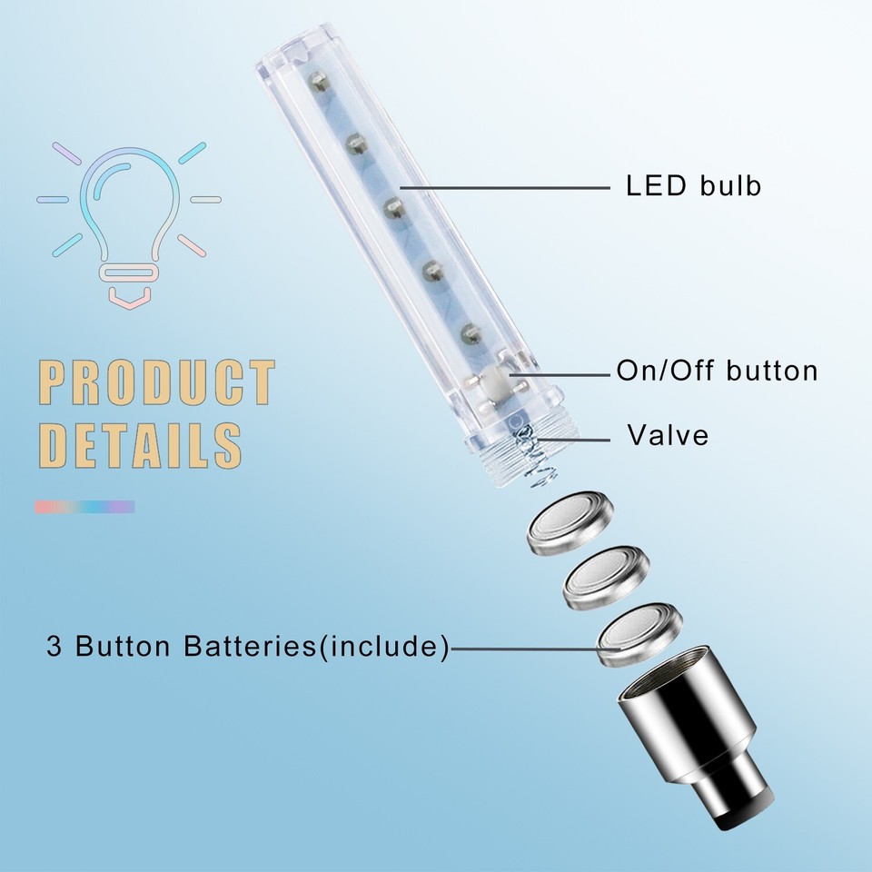 2Pcs Valve Stem LED CAP for Bike Bicycle Car Motorcycle Wheel Tire ...