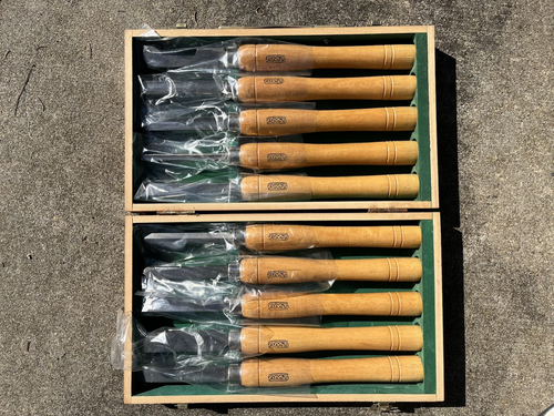 Vintage Set of 10 AMT Wood Turning Lathe Chisel Gouges in Case | eBay