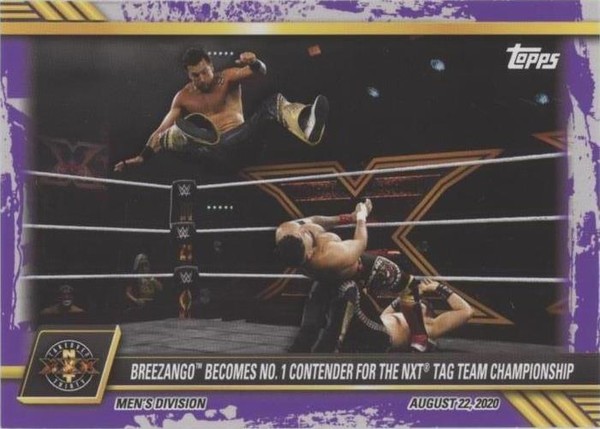 2021 Topps WWE NXT - Purple #59 Breezango Becomes No. 1 Contender for ...
