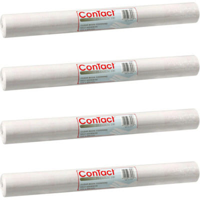 NEW 4 Rolls Contact Premium Book Covering Self Adhesive 100 Micron ...