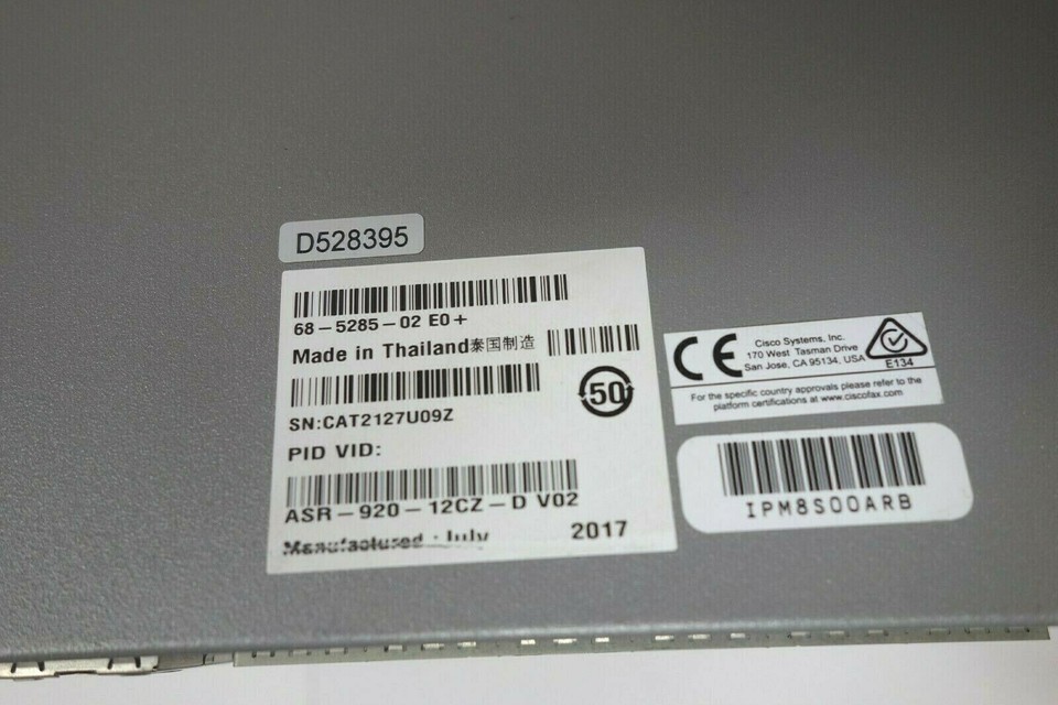 Cisco ASR-920-12CZ-D Aggregation Services Router | eBay