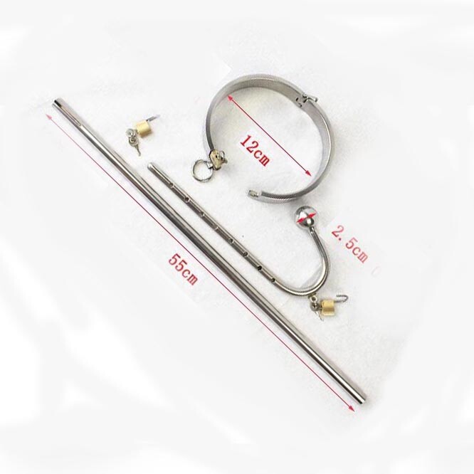 Forced Posture Steel Spreader Bar Bondage Frame Rack Plug with Collar ...