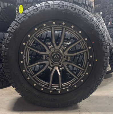 4 20x9 5x5 Fuel D680 Rebel Gray Wheels Rims 32" AT Tires Jeep Wrangler ...