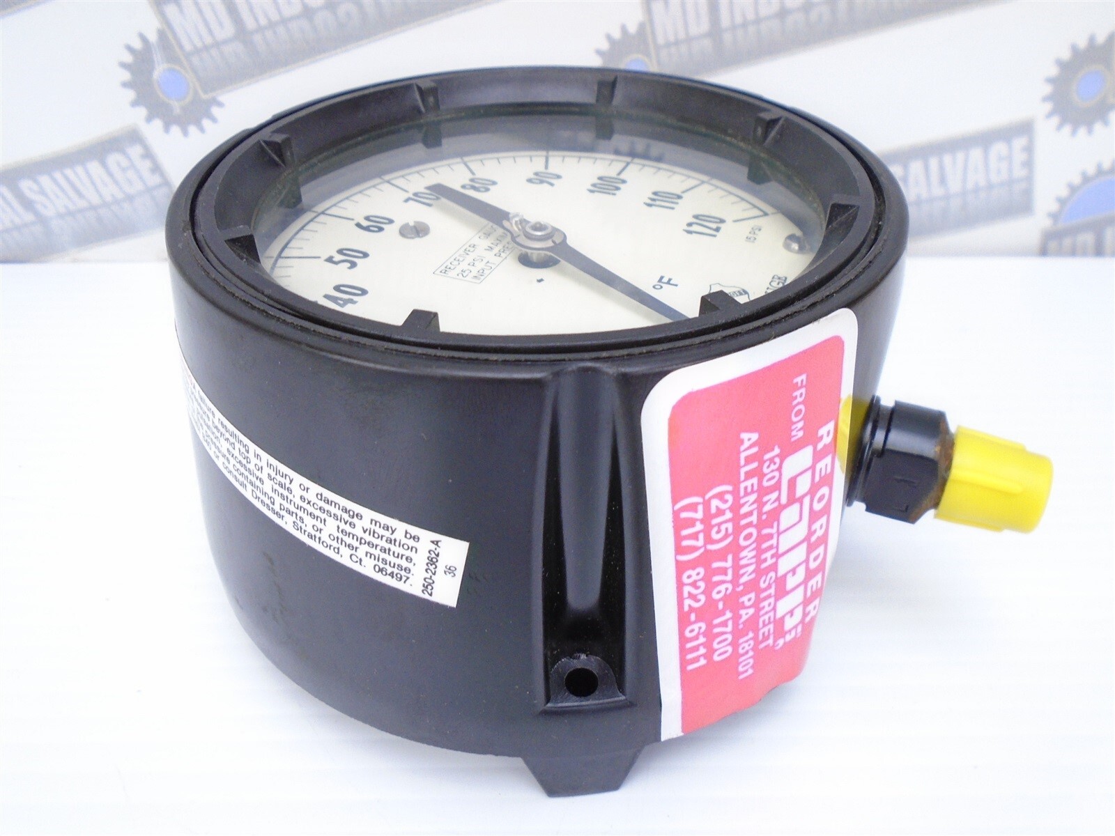 ASHCROFT - 45-1279-AS-02L (0-120 °F) - RECEIVER GAUGE - (NEW in BOX) 4. ...