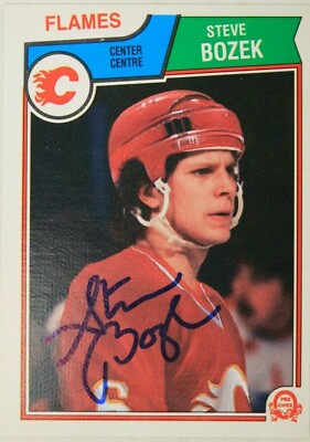 Steve Bozek Calgary Flames Signed Autographed 1983 OPC O Pee Chee #77 ...