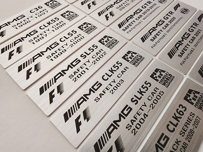 1/18 AMG F1 Safety Car Metal Name Plate Plaque for Autoart Minichamps ...