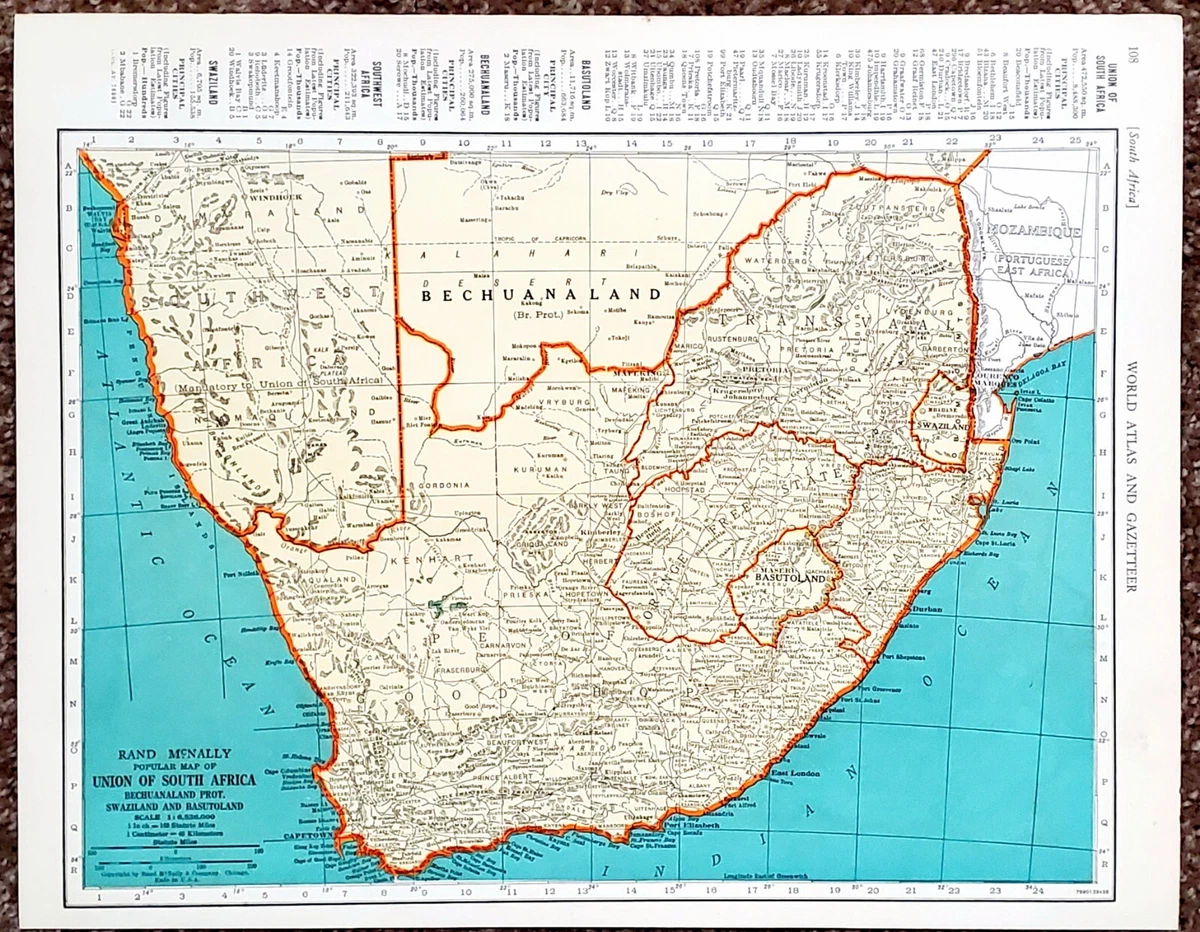 Cape Of Good Hope Africa Map