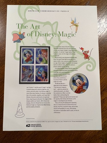 USPS Mint Commemorative Stamp Panel #795A, 41₵ 2007 - Disney: Magic ...