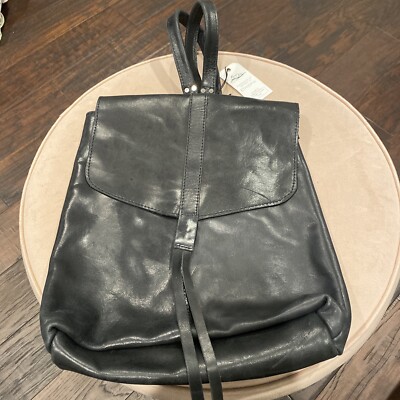 Raven & Lily NR Mint Black Leather Yami Backpack Sling Bag Travel NWT ...