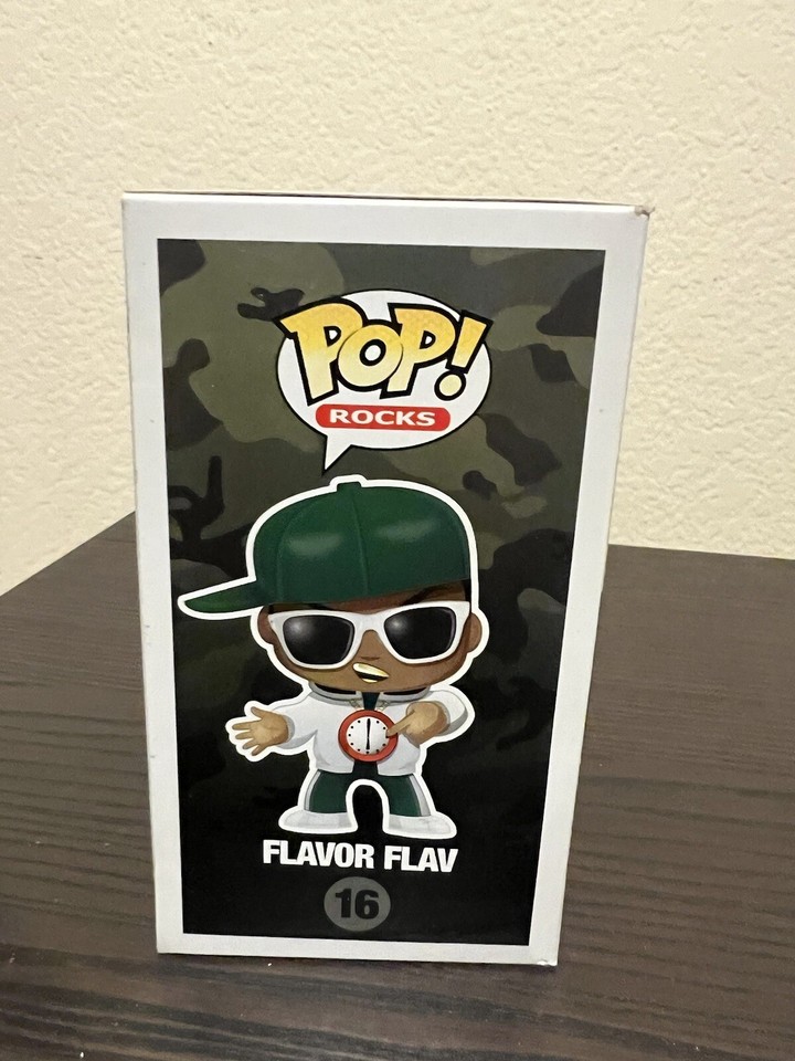 AUTHENTIC VAULTED 2011 Flavor Flav Funko Pop #16 Rocks Public Enemy Rap ...
