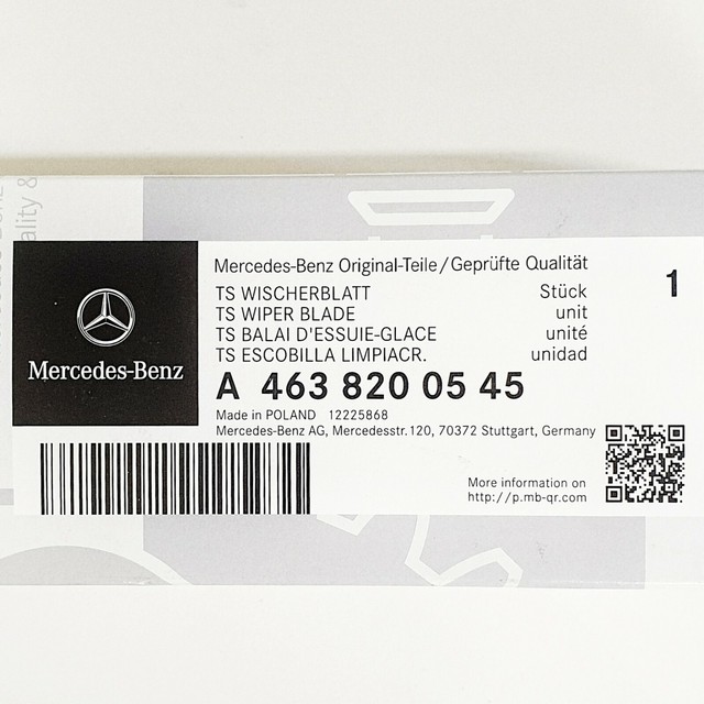 Mercedes-Benz G W463 Windshield Wiper Blade A4638200545 Genuine for ...
