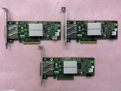 LOT OF 3 DELL 12DNW PERC H200 6Gbps HBA SAS DUAL-PORT PCIe RAID ...