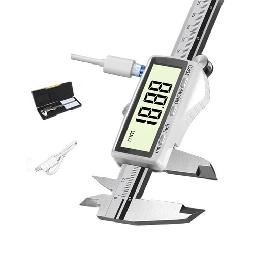 Rechargeable Digital Vernier Caliper Large Display USB C Charging 150 ...