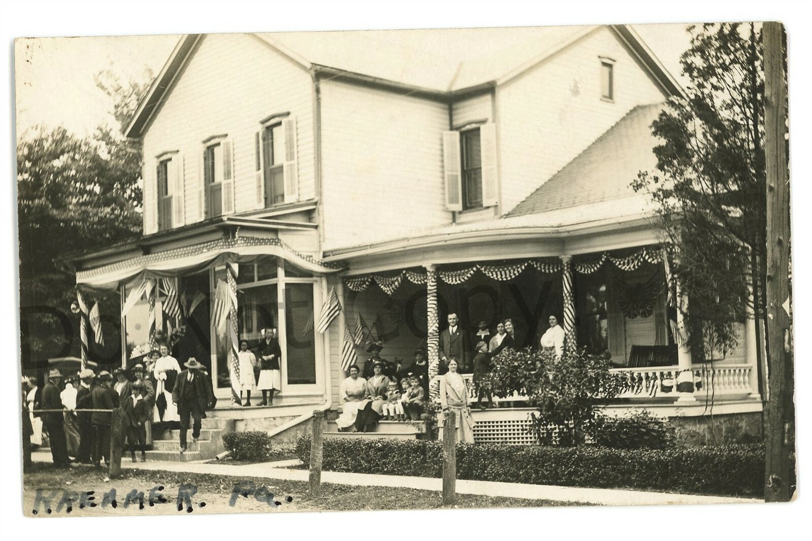 RPPC Patriotic Store KREAMER PA Snyder County Pennsylvania Real Photo ...