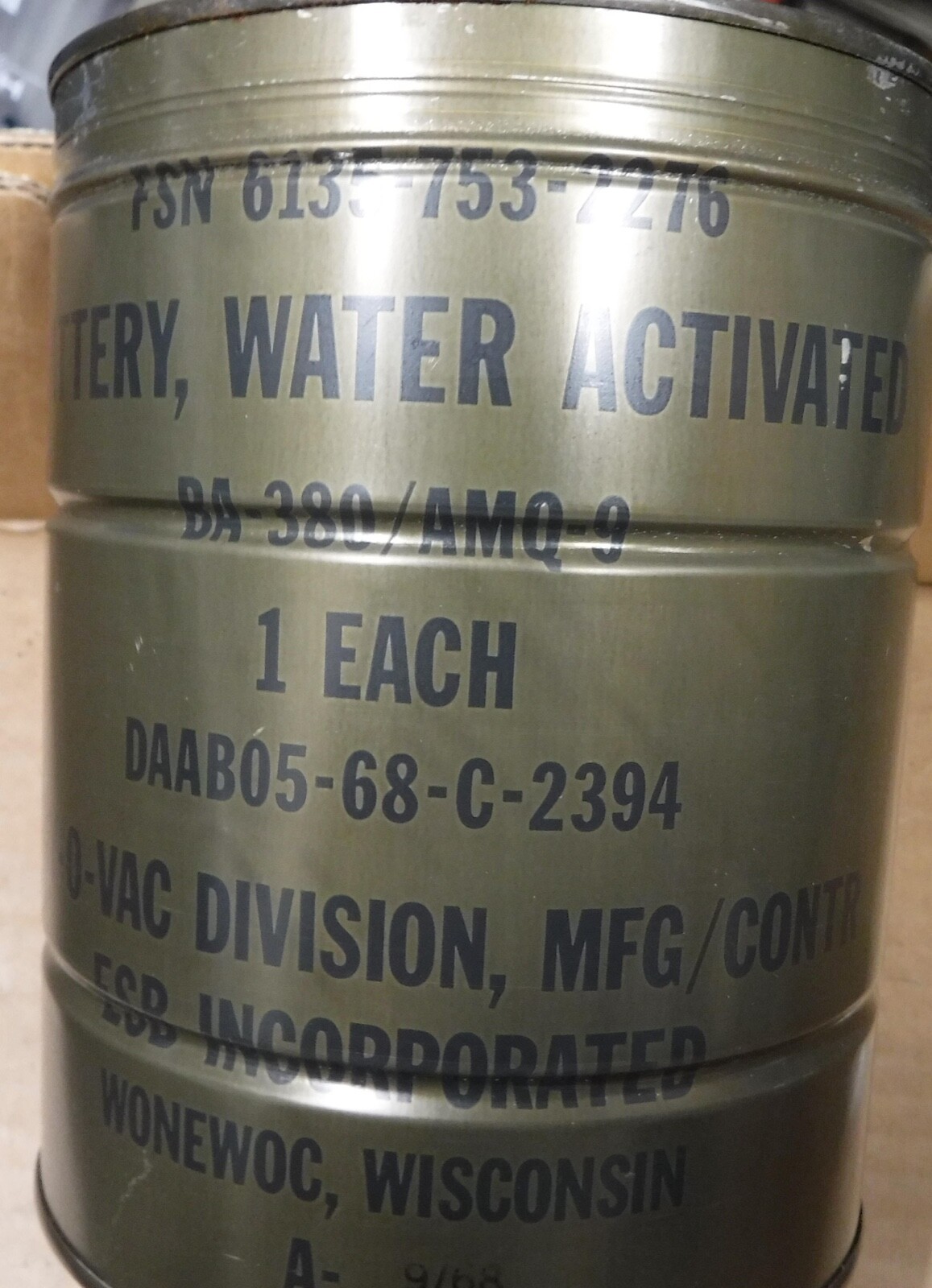 VINTAGE WATER ACTIVATED BATTERIES SEALED IN CANS LOT OF 3 FREE SHIPPING ...