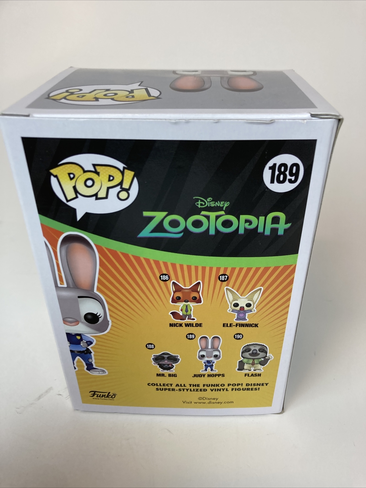 Funko Pop Zootopia 189 JUDY HOPPS Vinyl Figure BOX DAMAGE 849803071554 ...
