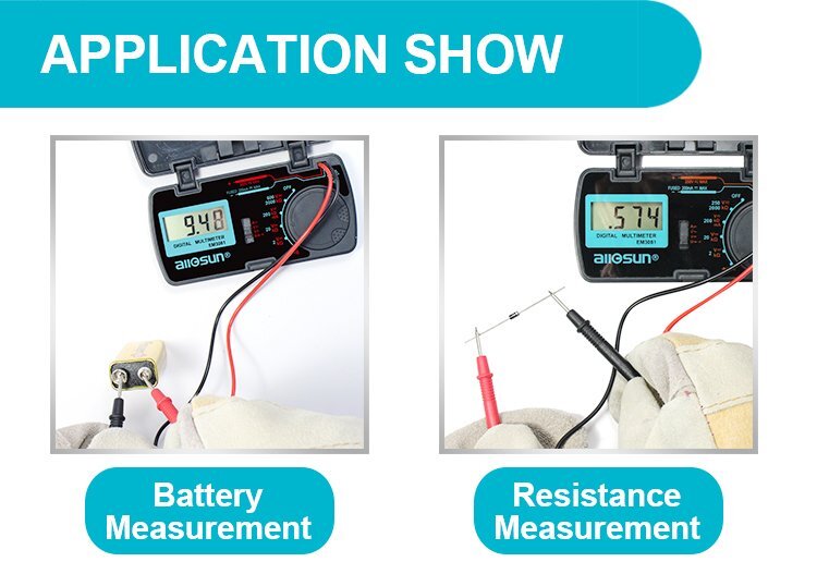 Digital Multimeter LCD Voltmeter Ammeter Ohmmeter Volt AC DC Tester ...