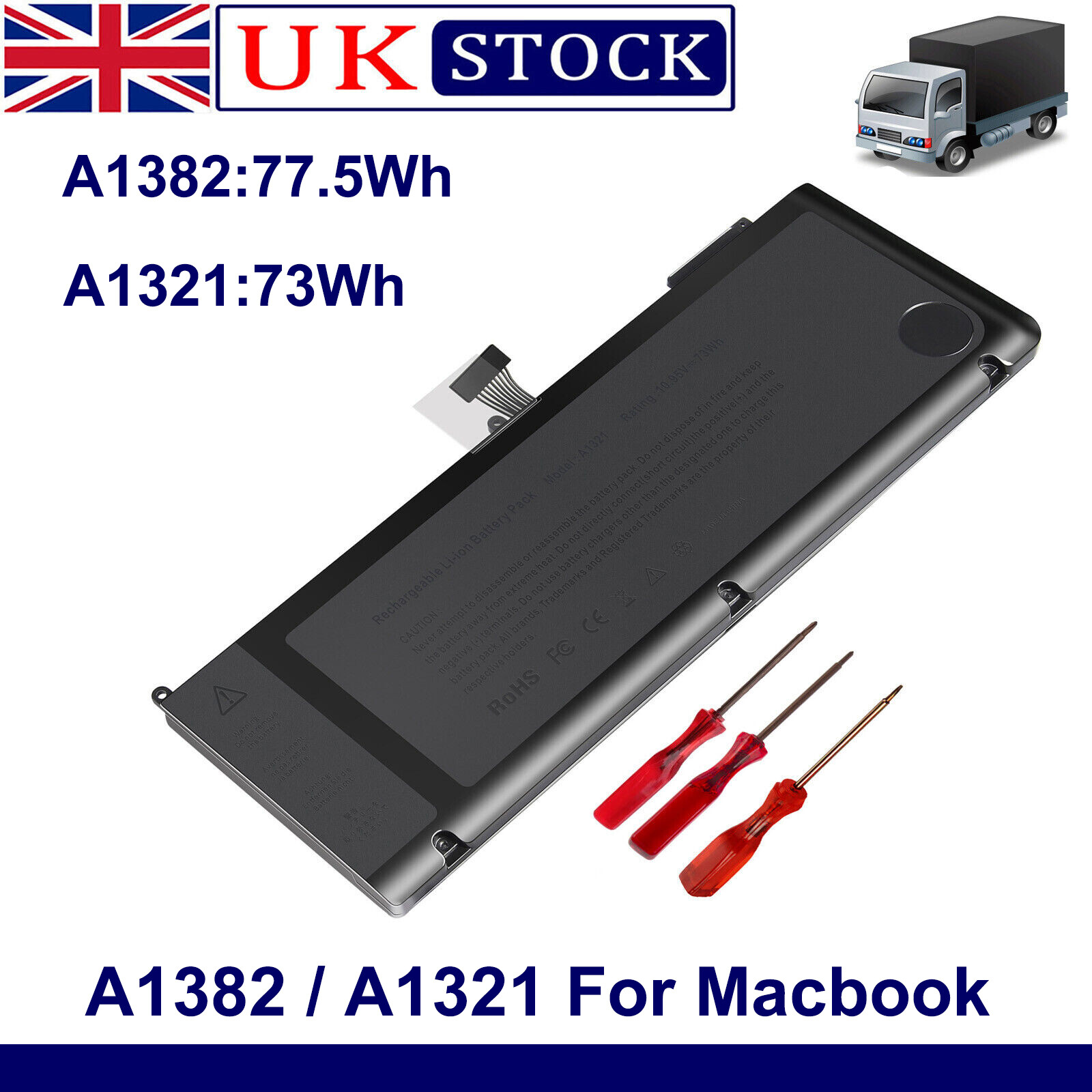 A1382/A1321 Battery For MacBook Pro A1286 Mid 2009 2010 2012 Late 2011 ...