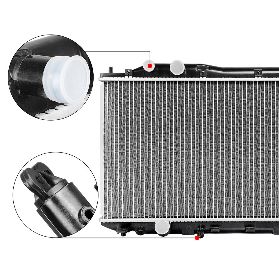 2922 Radiator+Fan For 2006-2010 2011 Honda Civic LX LXS EX GX DX Sedan ...