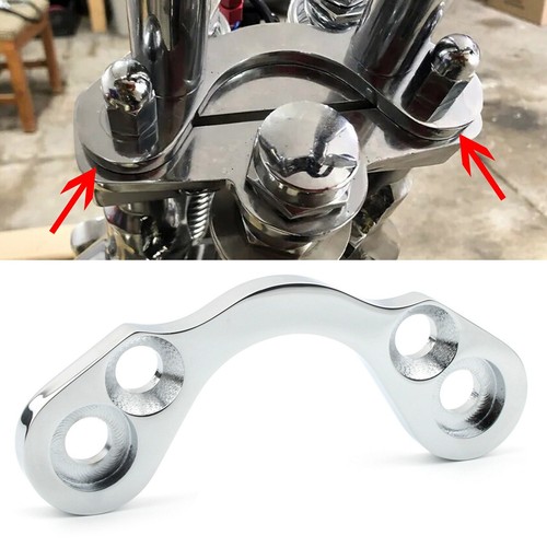 For Harley 4-3/4" to 3-1/2" Chrome Springer Front End Riser Handlebar ...