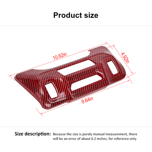 For Jeep Wrangler JL JT 2024 Red Carbon Headliner Overhead Overlay ...