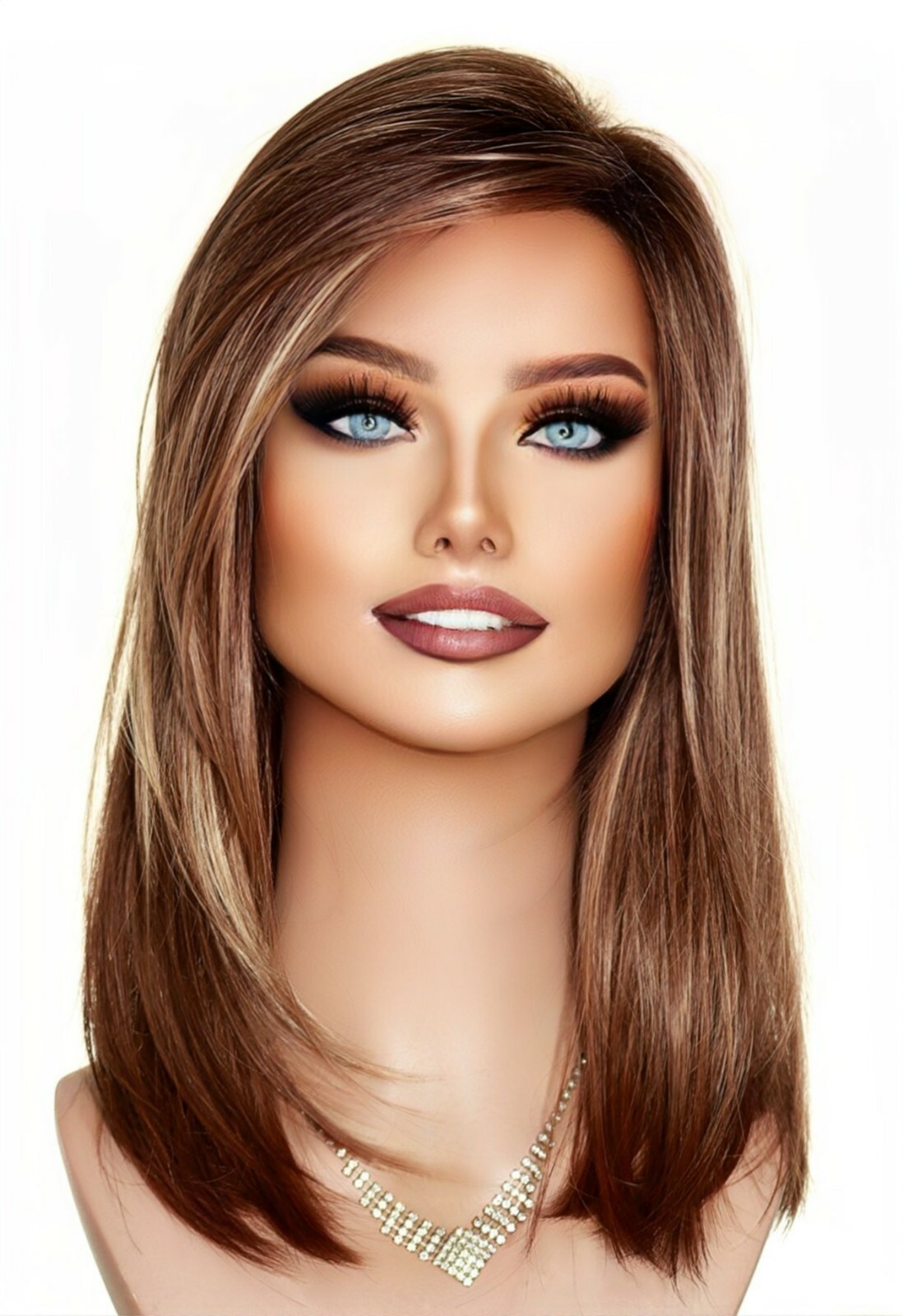 LAINE RENE OF PARIS WIG | ALMOND SPICE R | SLINKY HOT MEDIUM BOB SIDE ...