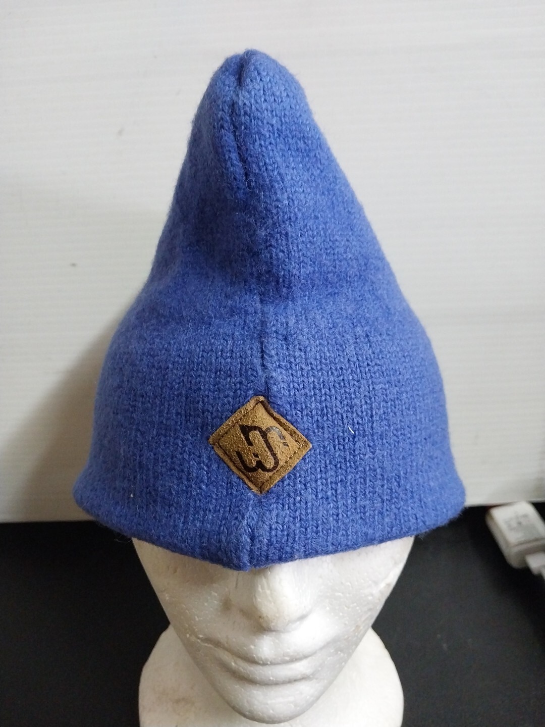 Merkley Headgear Knit Beanie Hat Fleece Lined 100% Wool Blue Geo Canada ...