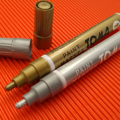 Set 2 GOLD & SILVER Universal Permanent Waterproof Oil Based Paint ...