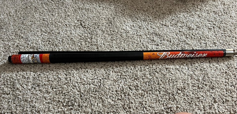 VINTAGE BUDWEISER 2 pc. Billiards Pool Cue Stick 58" straight | eBay