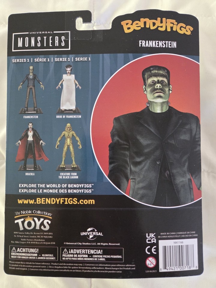 Bendyfigs Noble Toys Universal Monsters Frankenstein Action Figure NIP ...