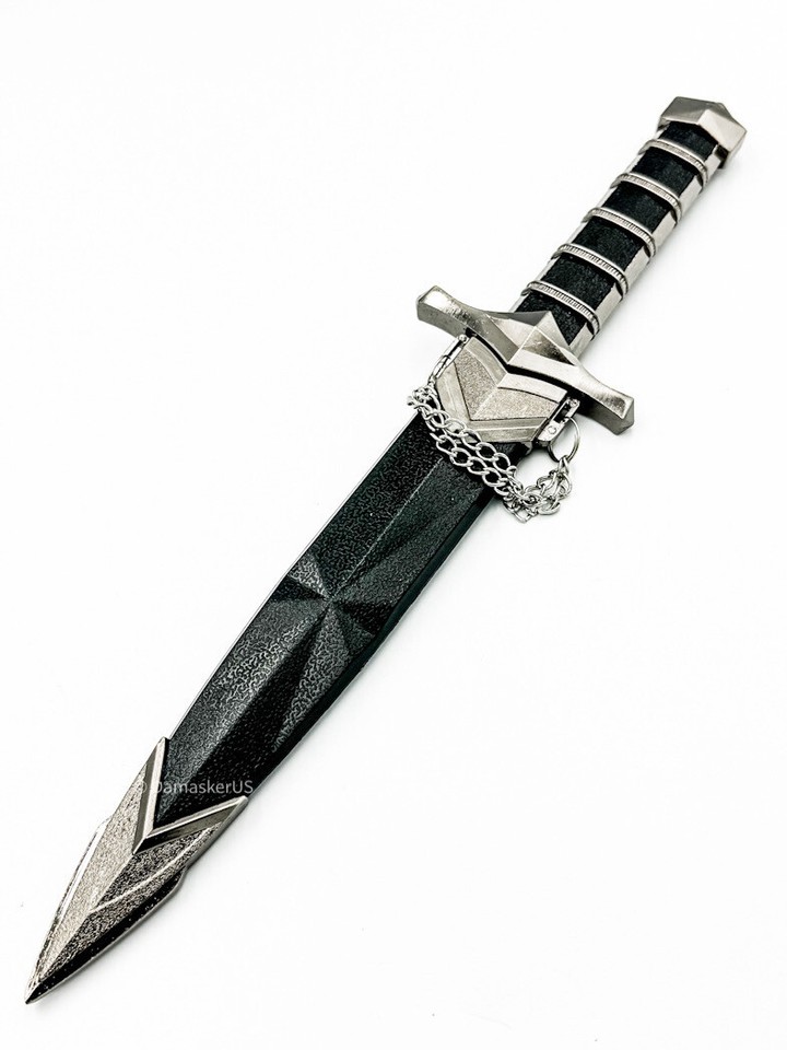 14" Dark Assassin Dagger with Sheath ABS Stainless Steel Handle and ...